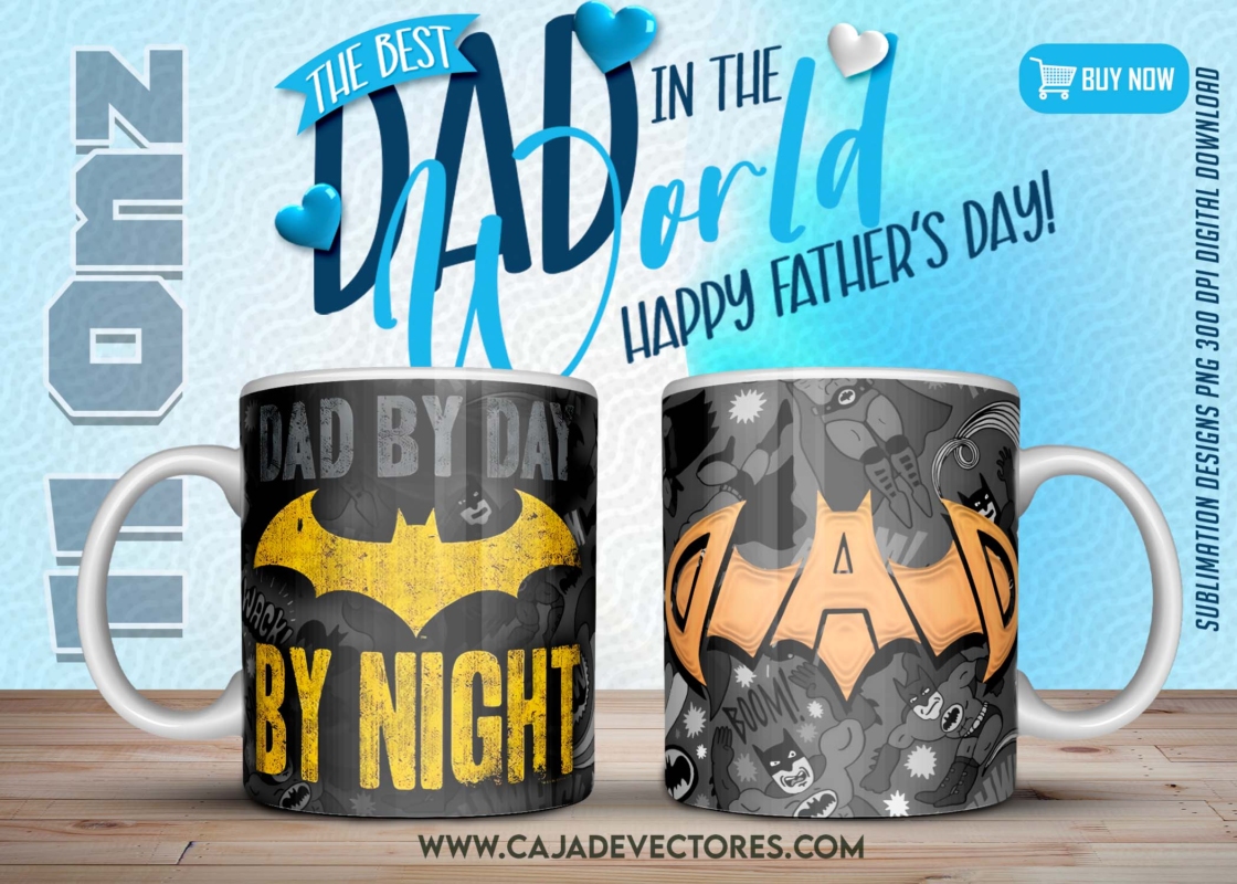 Mug 11Oz Batman Fathers Day - Caja de Vectores