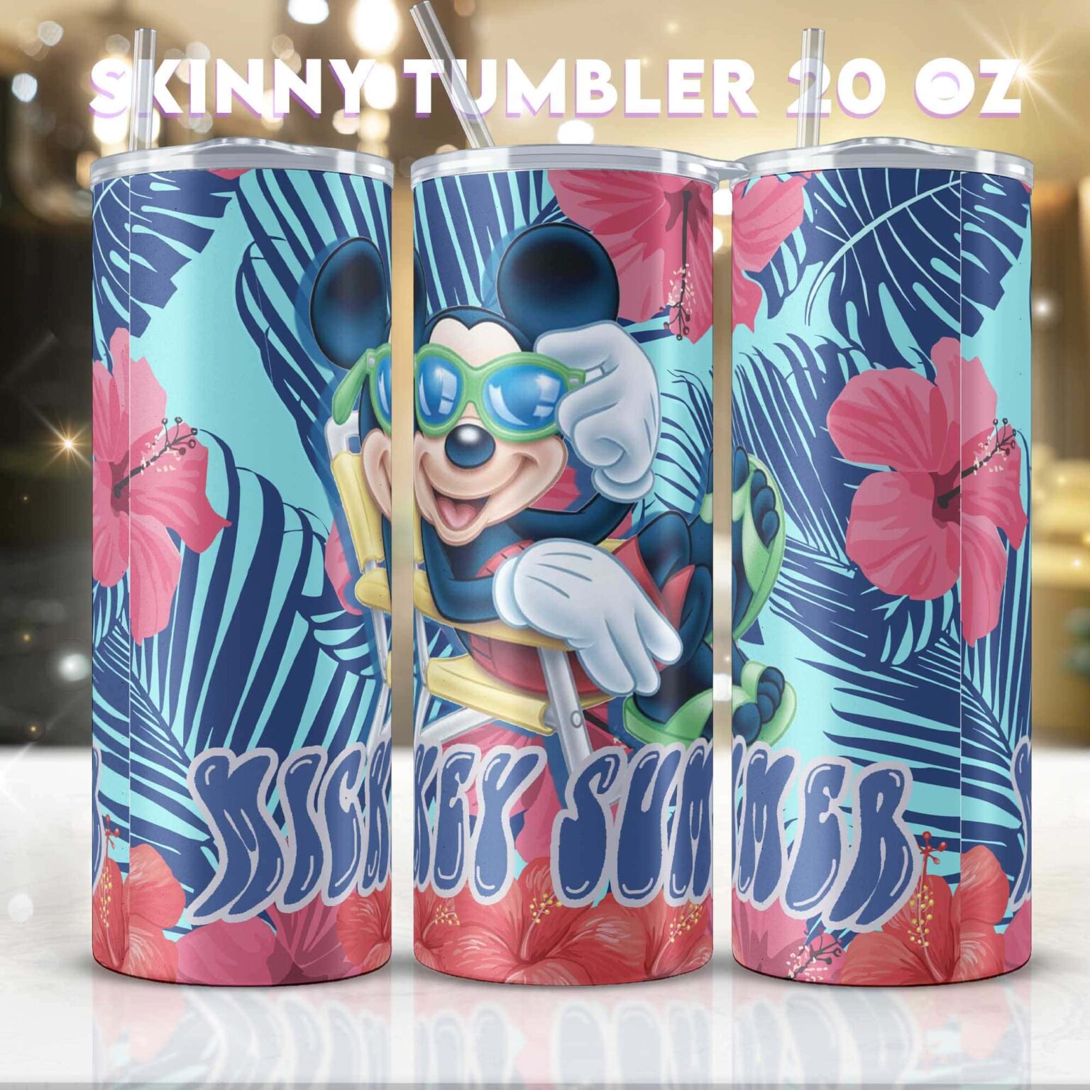 Mickey Summer Sunflowers 20Oz - Caja de Vectores