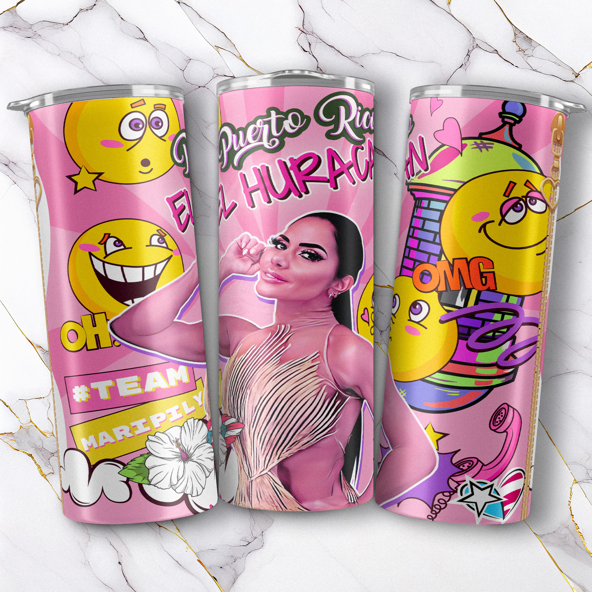 Team Maripily Boricua Puerto Rico 20Oz - Caja de Vectores